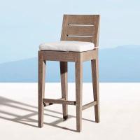 China Solid Wood Style Courtyard Teak Wood Chair for Outdoor Garden Patio Hotel Bar Stool for sale