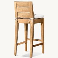 China Solid Wood Style Courtyard Teak Wood Chair for Outdoor Garden Patio Hotel Bar Stool for sale