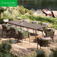 China Aluminum Frame Modern Design Garden Sofa Chair Rattan Wicker Weaving Outdoor Furniture for Hotel for sale