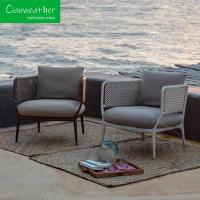 China Aluminum Frame Modern Design Garden Sofa Chair Rattan Wicker Weaving Outdoor Furniture for Hotel for sale