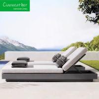 China Water-resistant Cushion Teak Sunbathing Lounge Chair for Outdoor on Garden Sunlight Terrace and Poolside Relaxation for sale