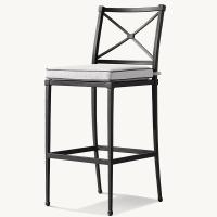 China Outdoor Bar Furniture Aluminum Tall Stools Bar Chairs With Cushion for Hotel Outdoor Garden Patio for sale