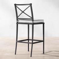 China Outdoor Bar Furniture Aluminum Tall Stools Bar Chairs With Cushion for Hotel Outdoor Garden Patio for sale