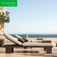 China Solid Wood Lounger Chair for Outdoor Modern Hotel Garden Durable Teak and Waterproof Swimming Pool Villa Courtyard Chaise for sale