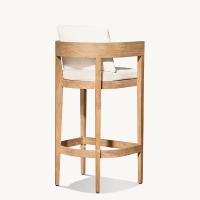 China Hotel and Bar Stool Leisure Simple Style Courtyard Teak Wood Chair for Outdoor Furniture for sale