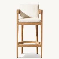China Hotel and Bar Stool Leisure Simple Style Courtyard Teak Wood Chair for Outdoor Furniture for sale