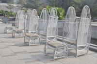China Upgrade Your Patio with Modern Outdoor Rattan Sun Lounger Chair and Ottoman Set 5-Year Frame for sale