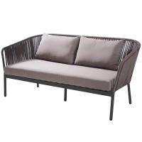 China Outdoor Dining Furniture Modern Leisure Waterproof Garden Woven Rope Table and Chairs with Powder Coated Frame for sale