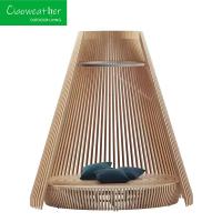 China NO Folded Modern Design Style All Weather Tapered Round Outdoor Daybed With Canopy for Garden Park Resort Hotel Furniture for sale