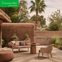 China Waterproof and Sunscreen Terrace Sofa Teakwood Frame Material Garden Sofa Set for Modern Outdoor Furniture for sale