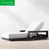 China Modern Design Style Outdoor Garden Hotel Wooden Sun Lounger with Thick Cushion and Long Hardwood Teak Wood Folded NO for sale
