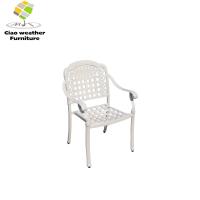China Die Casting Aluminum Luxury Patio Bistro Garden Balcony Furniture BBQ Waterproof Dining Table And Chair For Mail Packing for sale