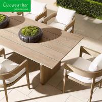 China Modern Teak Wood Armchair With Fabric Cushion Dining Chair Dining Table Teak for Hotel Restaurant Banquet Home and Coffee for sale