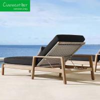 China Outdoor Pool Teak Sun Lounge Chair Modern Design for Hotel Restaurant Banquet Home and Coffee for sale