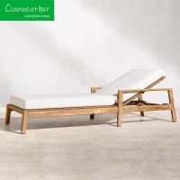 China Outdoor Pool Teak Sun Lounge Chair Modern Design for Hotel Restaurant Banquet Home and Coffee for sale