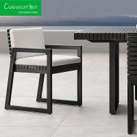 China Modern Outdoor Furniture Solid Wood Teak Courtyard Dining Armchair Wood Side Chair for Wooden Furniture Dining for sale