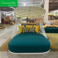 China Modern Design Style Outdoor Furniture Waterproof Sunbed with Gazebo Lounge Chaise Daybed and Aluminum Frame for sale