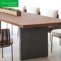 China Hotel Restaurant Banquet Outdoor Patio Garden Set Furniture Cast Aluminum Rope Woven Outdoor Chairs with Waterproof Cushions for sale