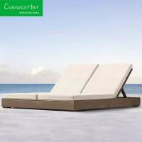 China Modern Outdoor Furniture Beach Wood Sun Lounger Perfect for Hotel Patio Pool Chaise Lounge for sale