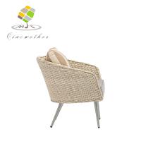 China Luxury Wicker Garden Furniture Modern Patio Furniture Aluminum Frame Rattan Outdoor Sofa Chair for sale