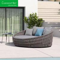 China Outdoor Furniture Rattan Round Bed for Villa Sun Room Courtyard Sofa Bed Beach Pool Creative for sale