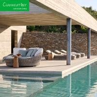 China Outdoor Furniture Rattan Round Bed for Villa Sun Room Courtyard Sofa Bed Beach Pool Creative for sale