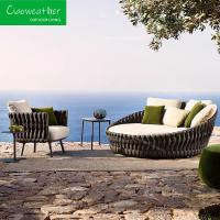 China Outdoor Furniture Rattan Round Bed for Villa Sun Room Courtyard Sofa Bed Beach Pool Creative for sale