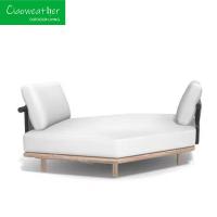 China General Outdoor Furniture Balcony Patio Furniture Rope Sun Bed with Waterproof Upholstery Cushion in Customized Color for sale