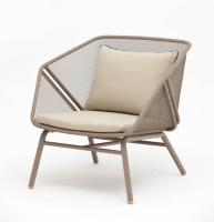 China Powder Coated Frame Finish Modern Outdoor Furniture Steel Mesh Leisure Lounge Sets with Soft Cushion Chairs for sale
