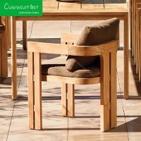 China Customized Color Outdoor Dining Set Solid Teak Wood Dining Chair for end Teakwood Patio Garden Furniture for sale