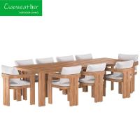China Customized Color Outdoor Dining Set Solid Teak Wood Dining Chair for end Teakwood Patio Garden Furniture for sale