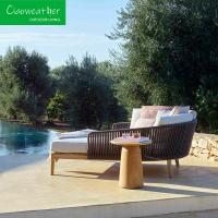 China Waterproof Rattan Daybed Outdoor Furniture Garden Sets Modern Design Style Cushion OutdoorFoam water-resistant Fabric for sale