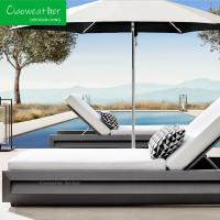 China Modern Outdoor Furniture Luxury Resort Beach Chaise Villa Pool Lounge Chairs Outdoor Pool Teak Outdoor Sun Lounge Chair for sale