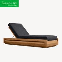 China Modern Outdoor Furniture Luxury Resort Beach Chaise Villa Pool Lounge Chairs Outdoor Pool Teak Outdoor Sun Lounge Chair for sale