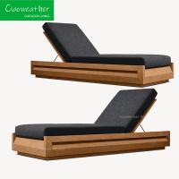 China Modern Outdoor Furniture Luxury Resort Beach Chaise Villa Pool Lounge Chairs Outdoor Pool Teak Outdoor Sun Lounge Chair for sale