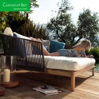 China Waterproof Rattan Daybed Outdoor Furniture Garden Sets Modern Design Style Cushion OutdoorFoam water-resistant Fabric for sale