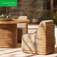 China Wooden Furniture Garden Set Modern Outdoor Furniture Solid Wood Teak Courtyard Dining Armless Chair Wood Side Chair for sale