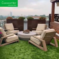 China Villa Hotel Outdoor Courtyard Latest Design Teak Wood Garden Sofa Set for Modern Furniture for sale