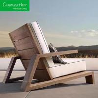 China Villa Hotel Outdoor Courtyard Latest Design Teak Wood Garden Sofa Set for Modern Furniture for sale