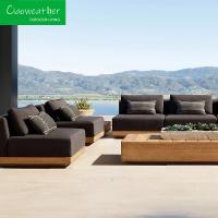 China Customized Color Teak Wood Garden Sofa Set for Outdoor Combination in Patio for sale