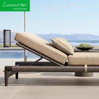 China Wood Outdoor Sun Lounge Chair for Luxury Resort Beach Chaise and Customized Color at Modern Hotel Patio for sale