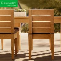 China Modern Luxury Teak Wooden Garden Furniture Outdoor Dining Chair for Hotel Competition for sale