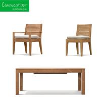 China Modern Luxury Teak Wooden Garden Furniture Outdoor Dining Chair for Hotel Competition for sale