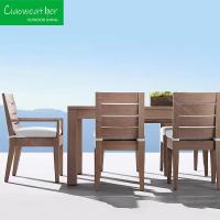 China Modern Luxury Teak Wooden Garden Furniture Outdoor Dining Chair for Hotel Competition for sale