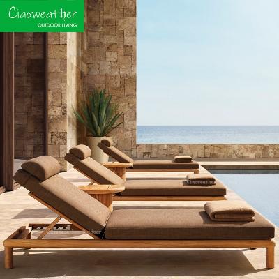 China Customized Color Outdoor Furniture High End Chaise Lounge Chair With Waterproof Cushions For Ultimate Comfort Outdoors for sale