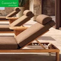 China Customized Color Outdoor Furniture High End Chaise Lounge Chair With Waterproof Cushions For Ultimate Comfort Outdoors for sale