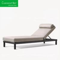 China Customized Color Outdoor Furniture High End Chaise Lounge Chair With Waterproof Cushions For Ultimate Comfort Outdoors for sale