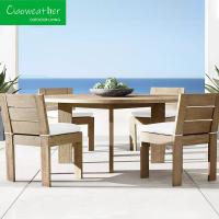 China Outdoor Dining Set With Hotel Patio Furniture And Modern Teak Wood Table And Chair for sale