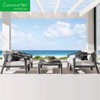 China Hotel Patio Conversation Furniture Teak Garden Sofa Set for Outdoor Entertaining for sale