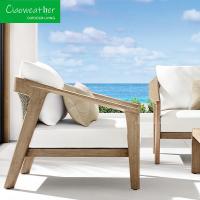China Hotel Patio Conversation Furniture Teak Garden Sofa Set for Outdoor Entertaining for sale